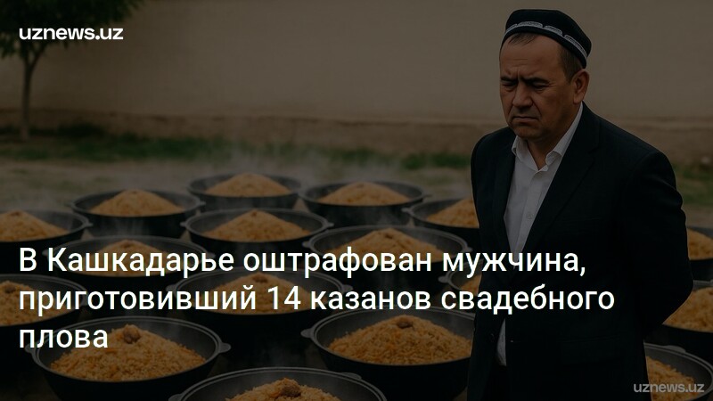 В Кашкадарье оштрафован мужчина, приготовивший 14 казанов свадебного плова - UzNews.uz