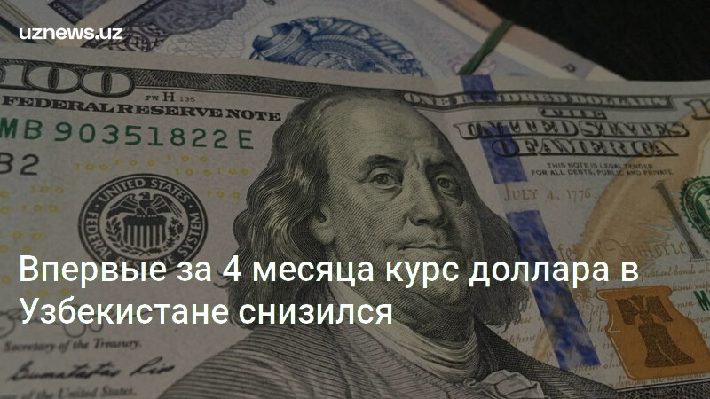 Впервые за 4 месяца курс доллара в Узбекистане снизился - UzNews.uz