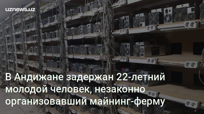В Андижане задержан 22-летний молодой человек, незаконно организовавший майнинг-ферму - UzNews.uz