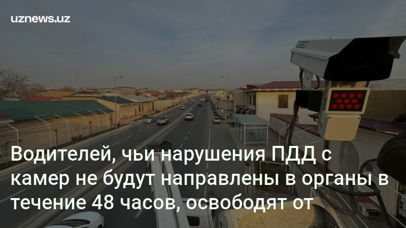 Водителей, чьи нарушения ПДД с камер не будут направлены в органы в течение 48 часов, освободят ...