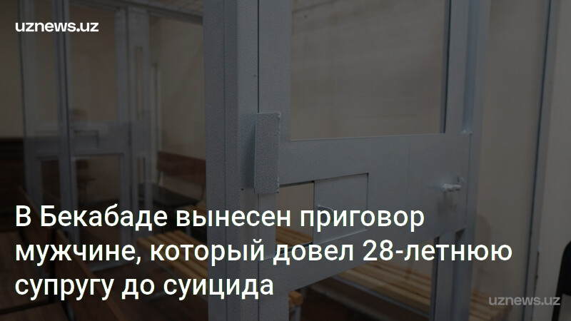 В Бекабаде вынесен приговор мужчине, который довел 28-летнюю супругу до суицида - UzNews.uz