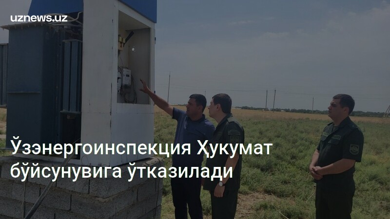 Ўзэнергоинспекция Ҳукумат бўйсунувига ўтказилади - UzNews.uz