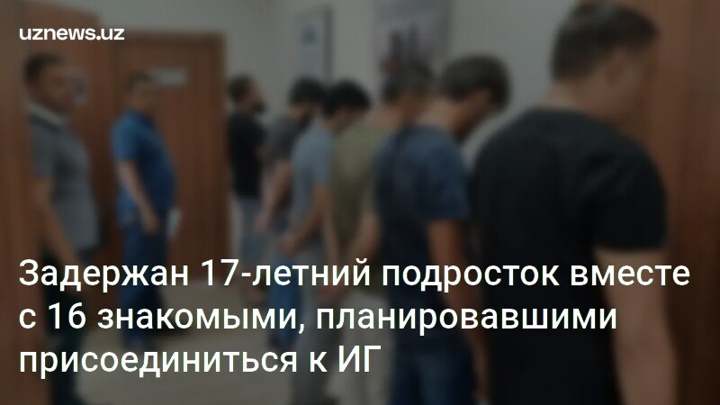 Задержан 17-летний подросток вместе с 16 знакомыми, планировавшими присоединиться к ИГ - UzNews.uz