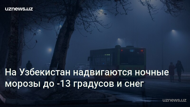 На Узбекистан надвигаются ночные морозы до -13 градусов и снег - UzNews.uz
