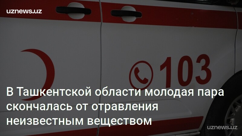 В Ташкентской области молодая пара скончалась от отравления неизвестным веществом - UzNews.uz