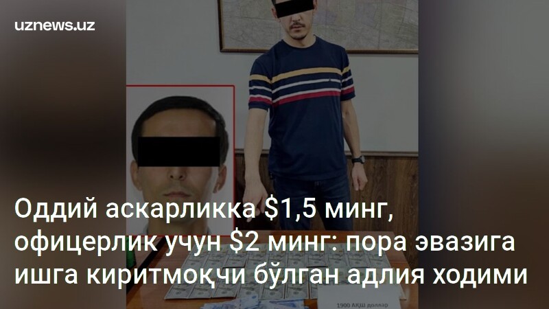 Оддий аскарликка $1,5 минг, офицерлик учун $2 минг: пора эвазига ишга киритмоқчи бўлган адлия ...